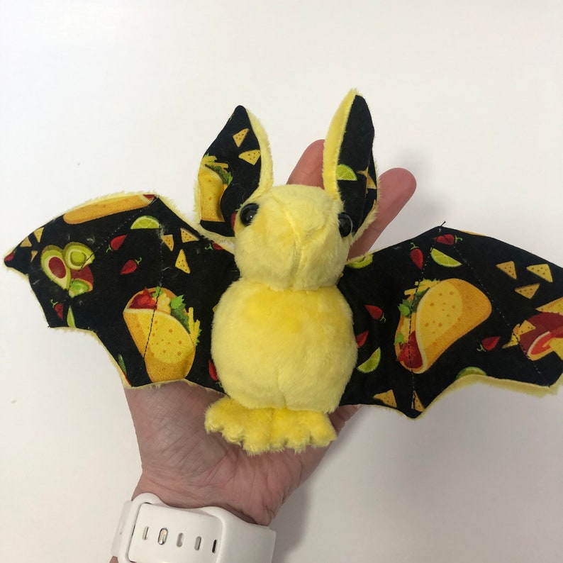 Yellow Taco Bat Plush, Stuffed Animal, Softie - Etsy
