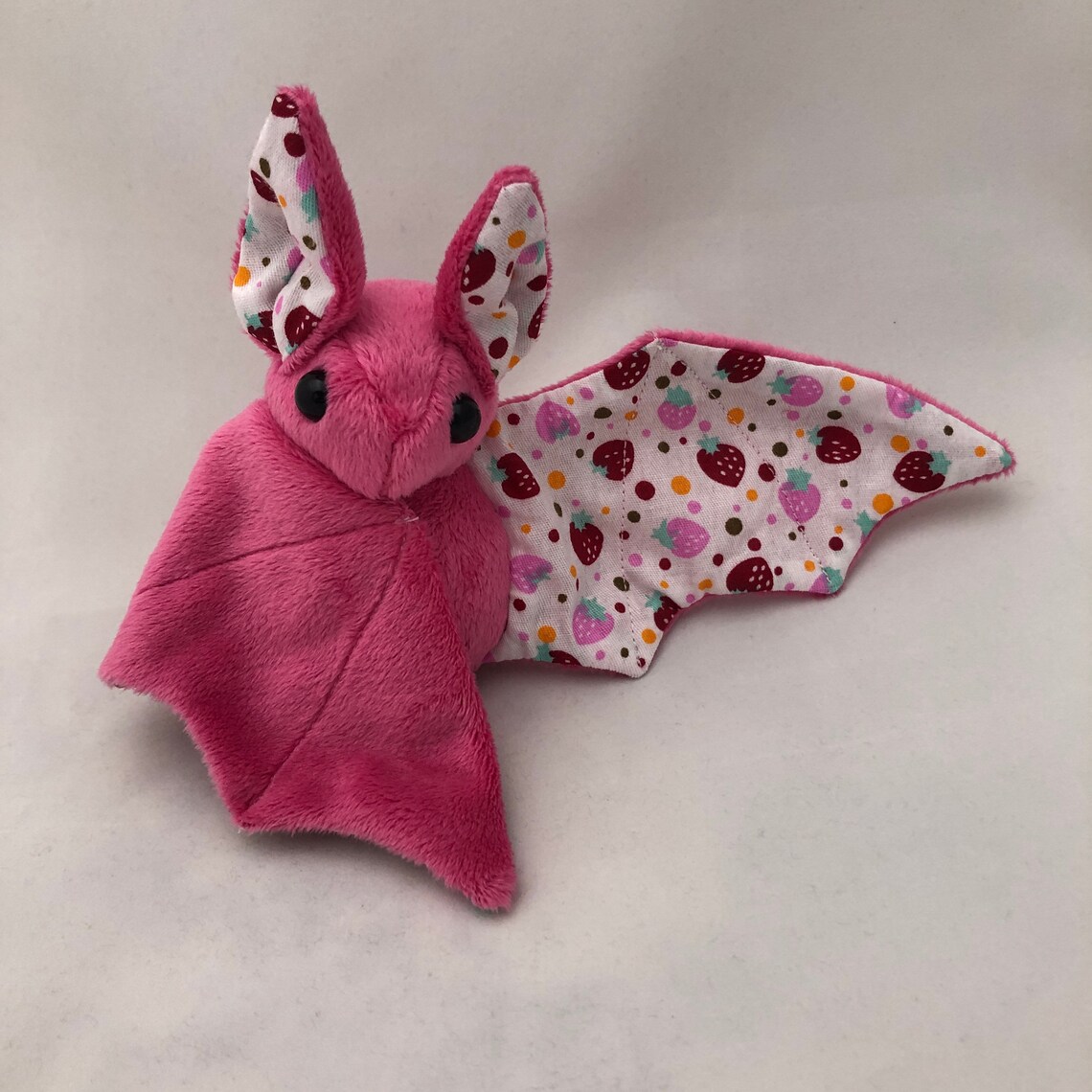 Strawberry Pink Bat Plush Stuffed Animal Softie - Etsy