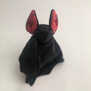 Black Red Music Note Bat Plush, Stuffed Animal, Softie - Etsy