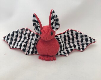 Red Bat Mushroom Fabric Bat Plush, Stuffed Animal, Softie - Etsy