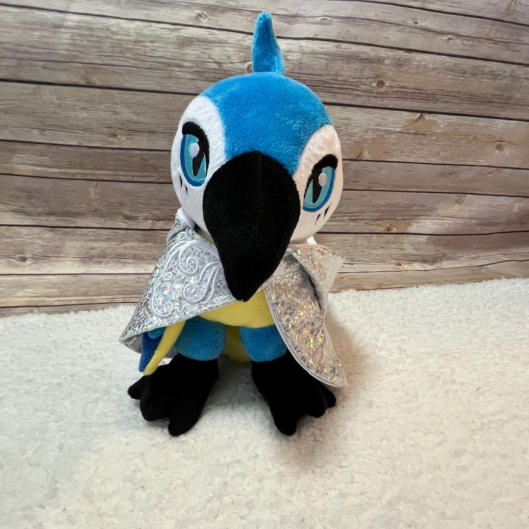 Blue and Yellow Anthro Bird With Cloak Stuffed Animal Softie - Etsy