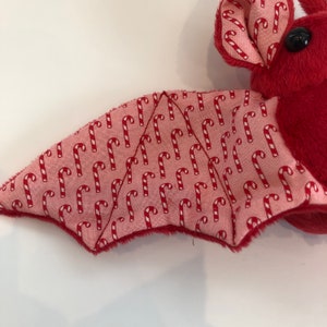 Red Candy Cane Bat Plush, Stuffed Animal, Softie - Etsy