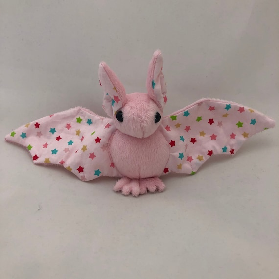 Light Pink Stars Bat Plush Stuffed Animal Softie | Etsy