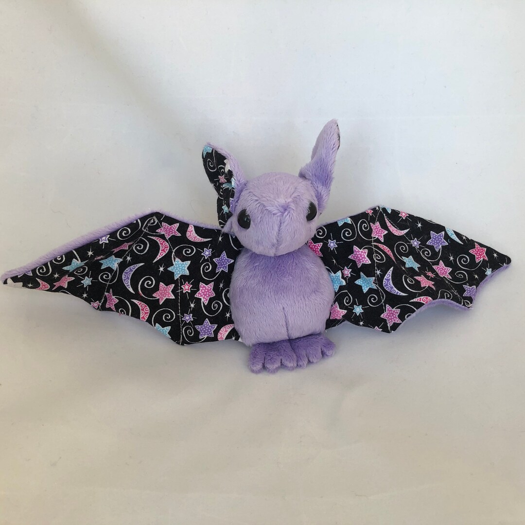 Purple Stars Bat Plush, Stuffed Animal, Softie - Etsy