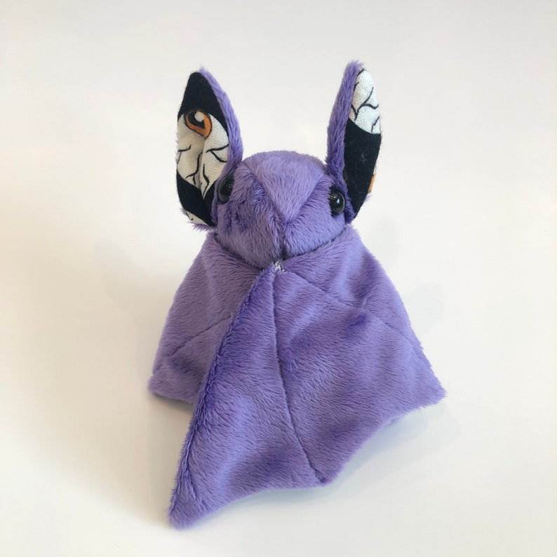 Glow-in-the-dark Eyeball Bat Purple Plush, Stuffed Animal, Softie - Etsy
