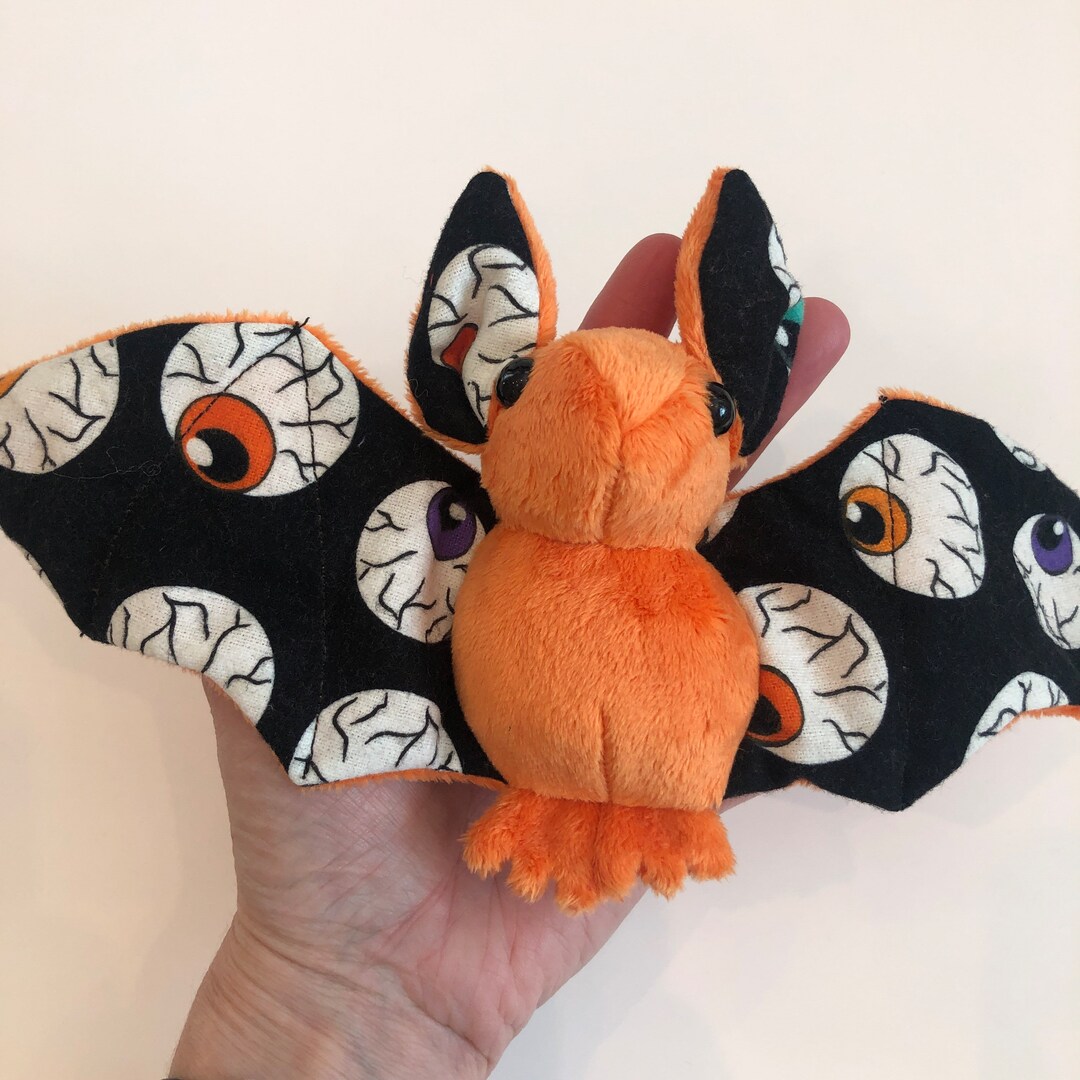 Glow-in-the-dark Eyeball Bat Orange Plush, Stuffed Animal, Softie - Etsy