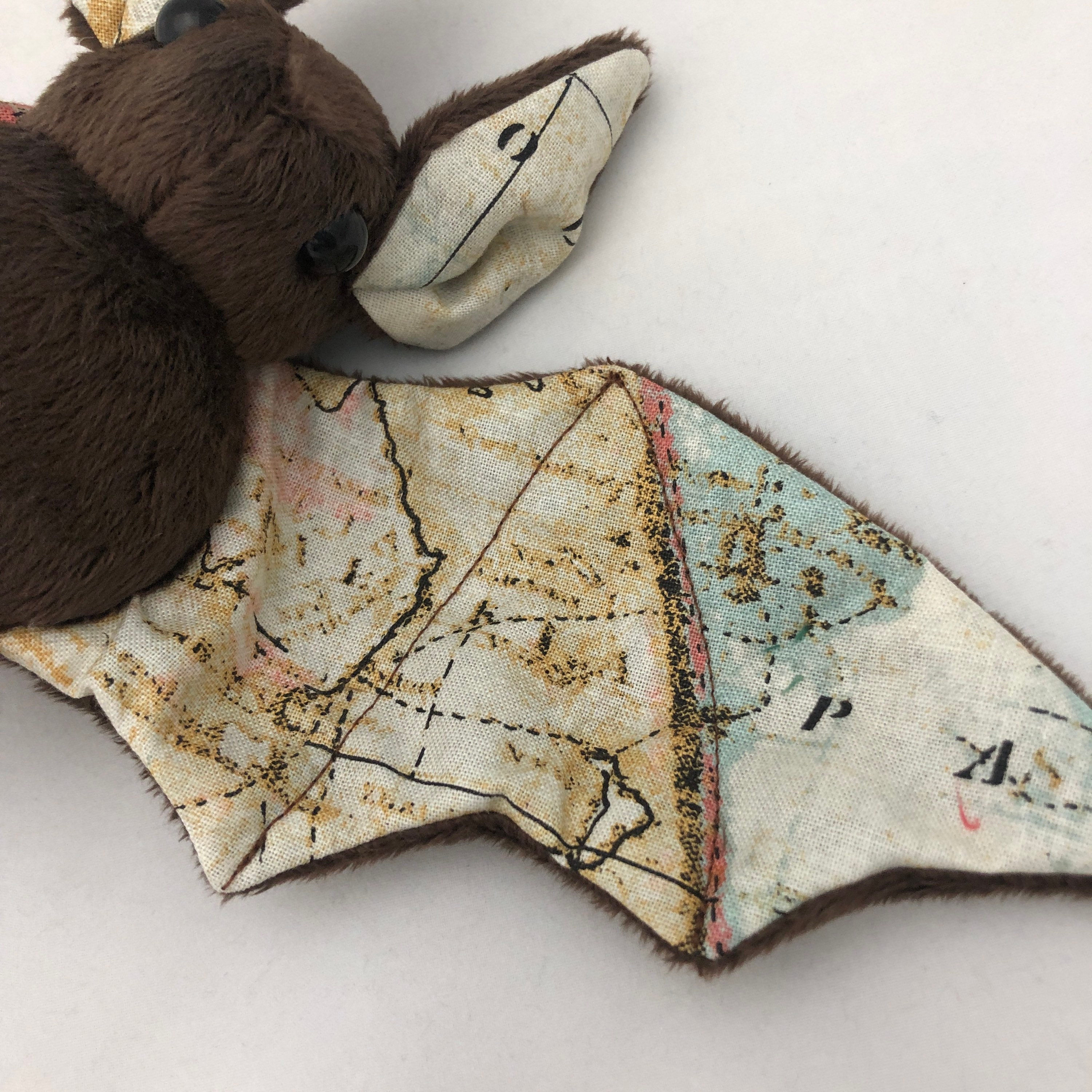 World Map Bat Plush, Stuffed Animal, Softie - Etsy