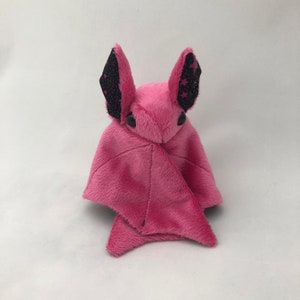 Pink Black Shimmer Stars Bat Plush, Stuffed Animal, Softie - Etsy