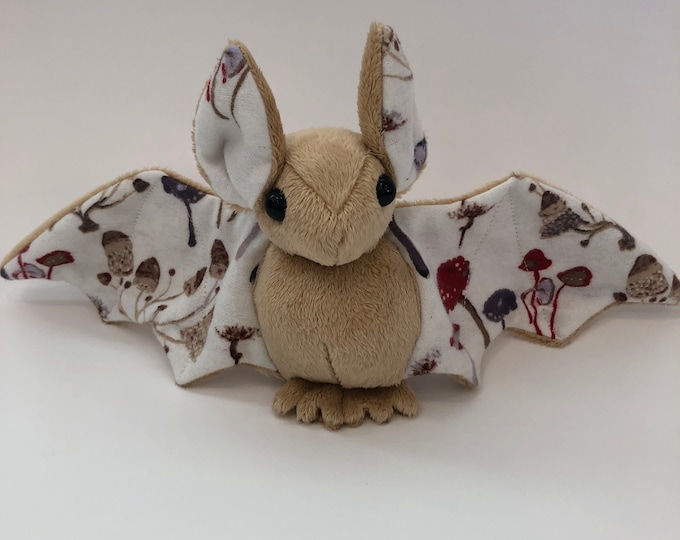 Light Brown Mushroom Bat Plush Stuffed Animal Softie | Etsy