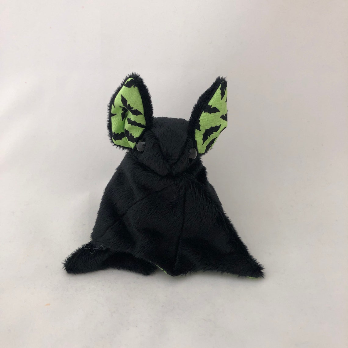 Black Lime Green Bat Wing Bat Plush Stuffed Animal Softie | Etsy
