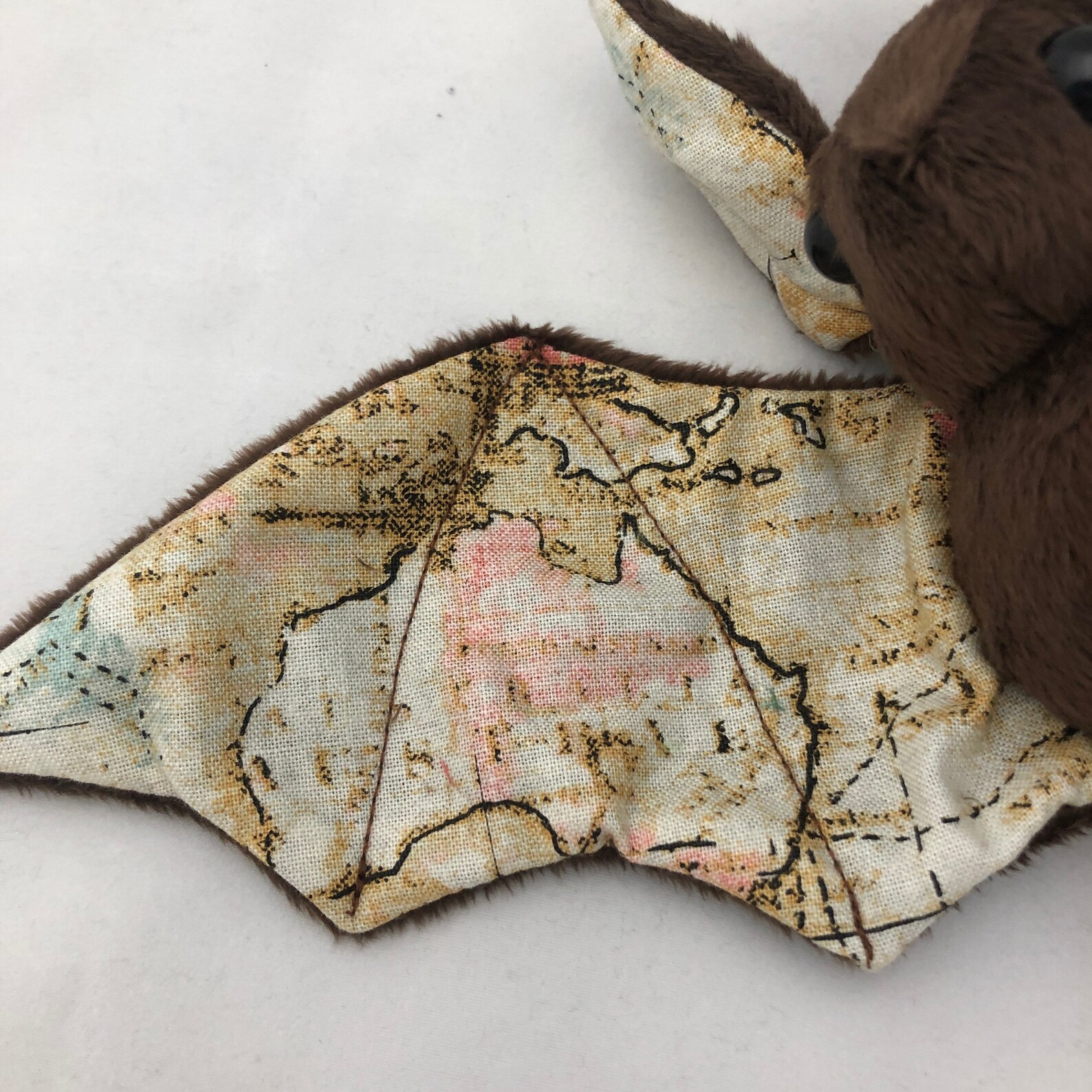 World Map Bat Plush, Stuffed Animal, Softie - Etsy