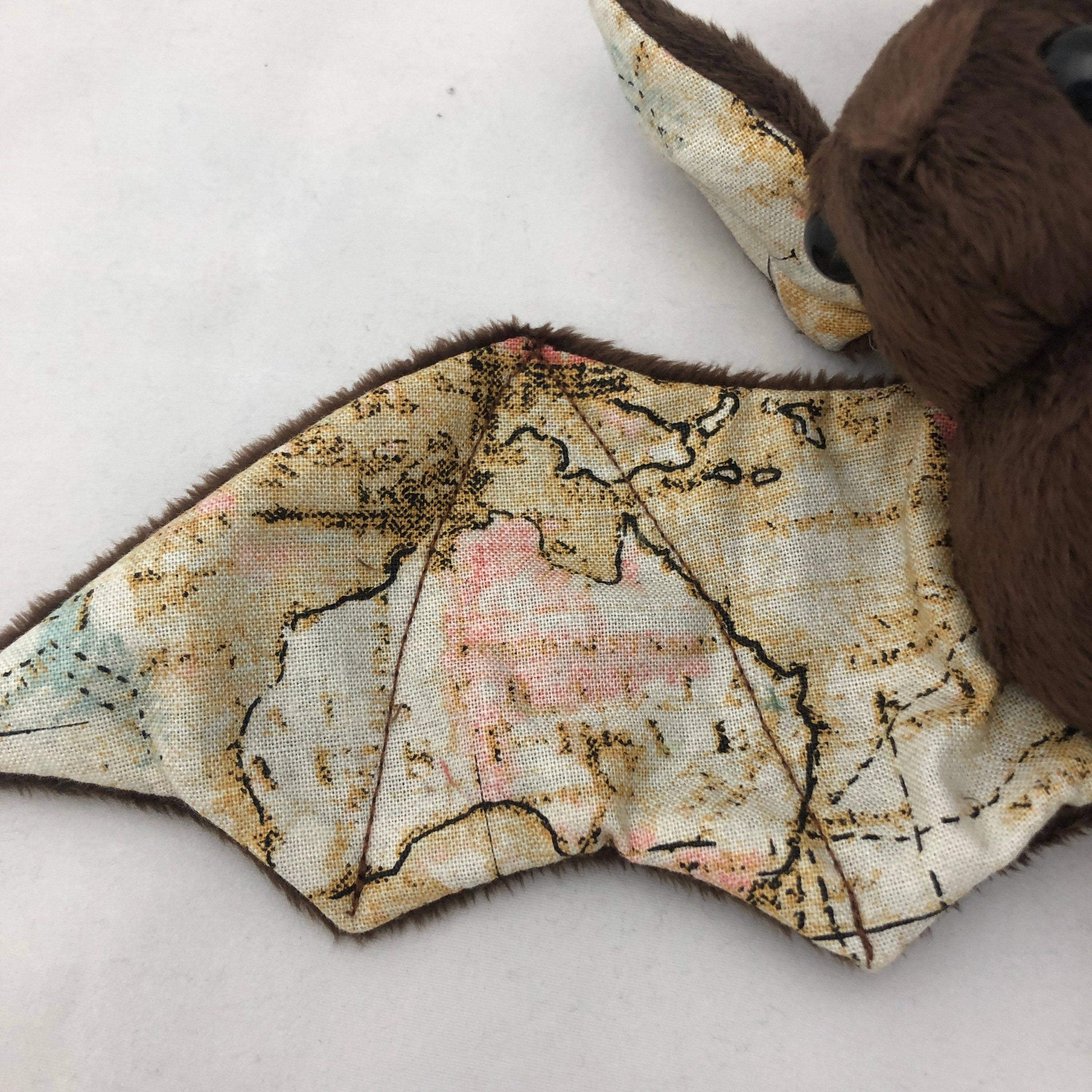 World Map Bat Plush, Stuffed Animal, Softie - Etsy