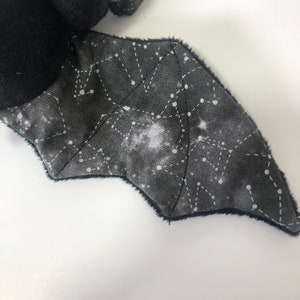 Night Star Gazing Galaxy Bat Black Plush, Stuffed Animal, Softie ...