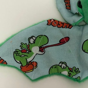 Green Yoshi Bat Plush, Stuffed Animal, Softie, Made From Licensed ...