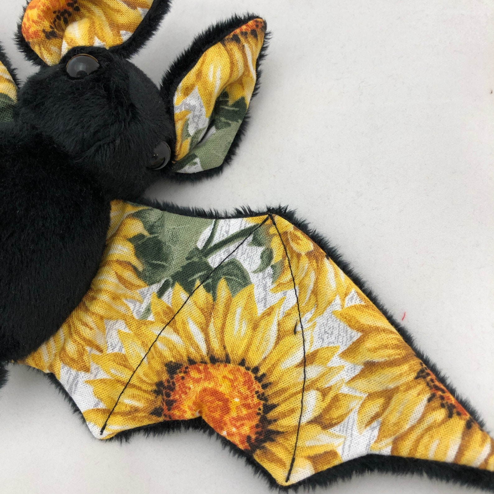 Black Sunflower Bat Plush, Stuffed Animal, Softie - Etsy