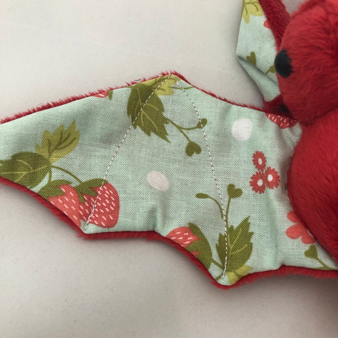 Red Mint Green Strawberry Bat Plush Stuffed Animal Softie - Etsy