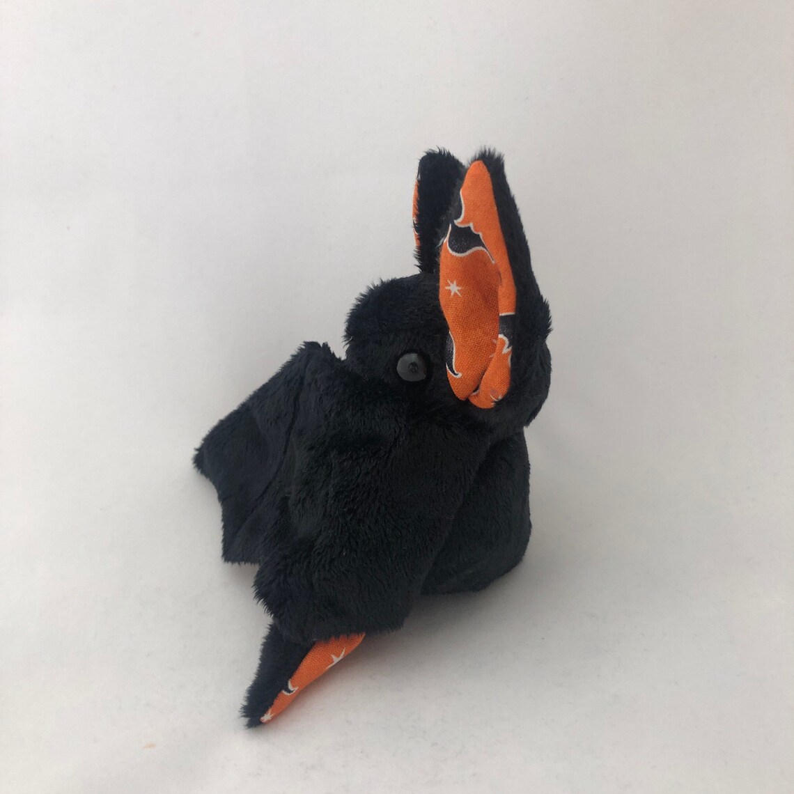 Black Glow-in-the-dark Orange Wing Bat Plush Stuffed Animal | Etsy