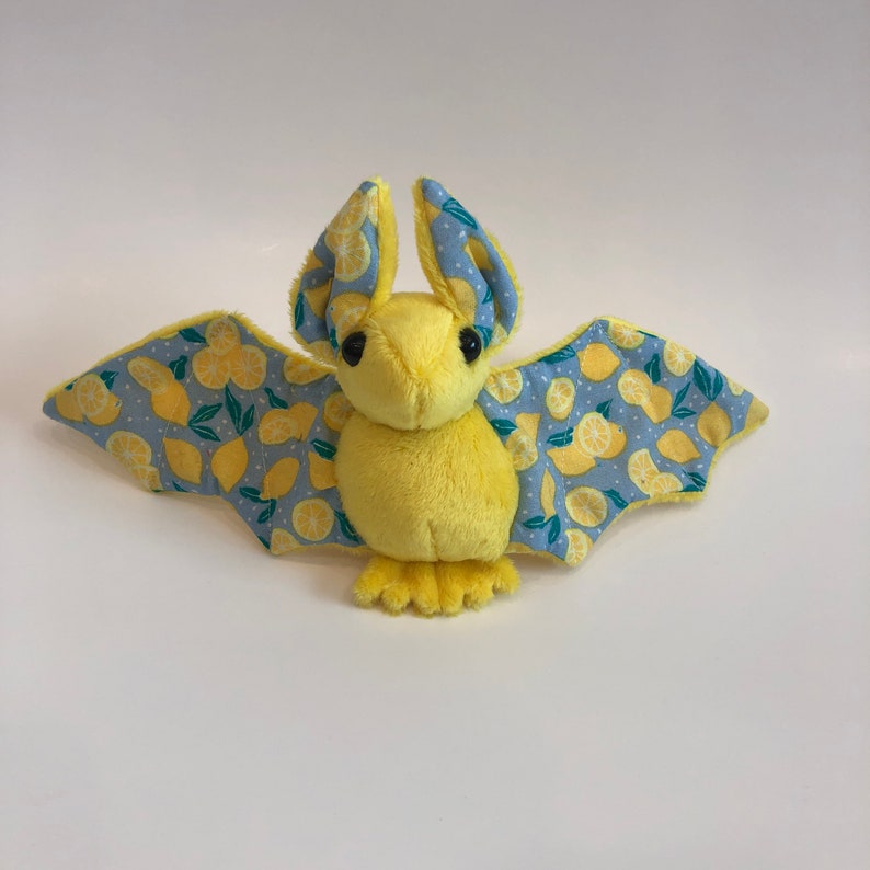 Lemon Yellow Bat Plush Stuffed Animal Softie - Etsy