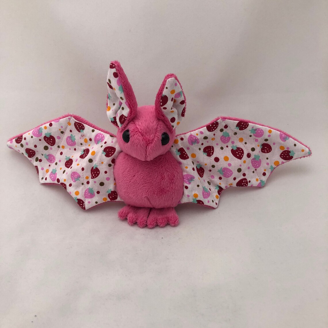 Strawberry Pink Bat Plush Stuffed Animal Softie - Etsy