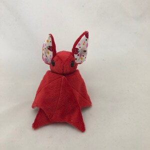 Strawberry Red Bat Plush, Stuffed Animal, Softie - Etsy