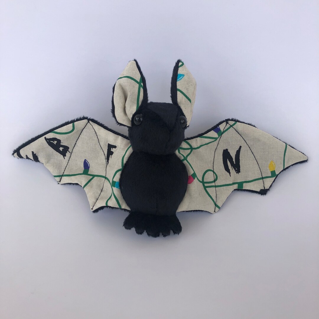 Black Christmas Lights Bat Plush, Stuffed Animal, Softie - Etsy UK