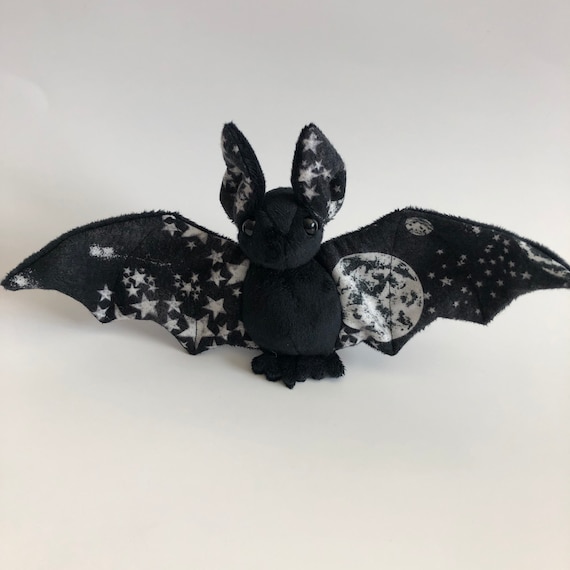 Late Night Galaxy Bat Black Plush Stuffed Animal Softie - Etsy