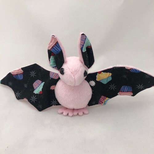 Strawberry Pink Bat Plush Stuffed Animal Softie - Etsy
