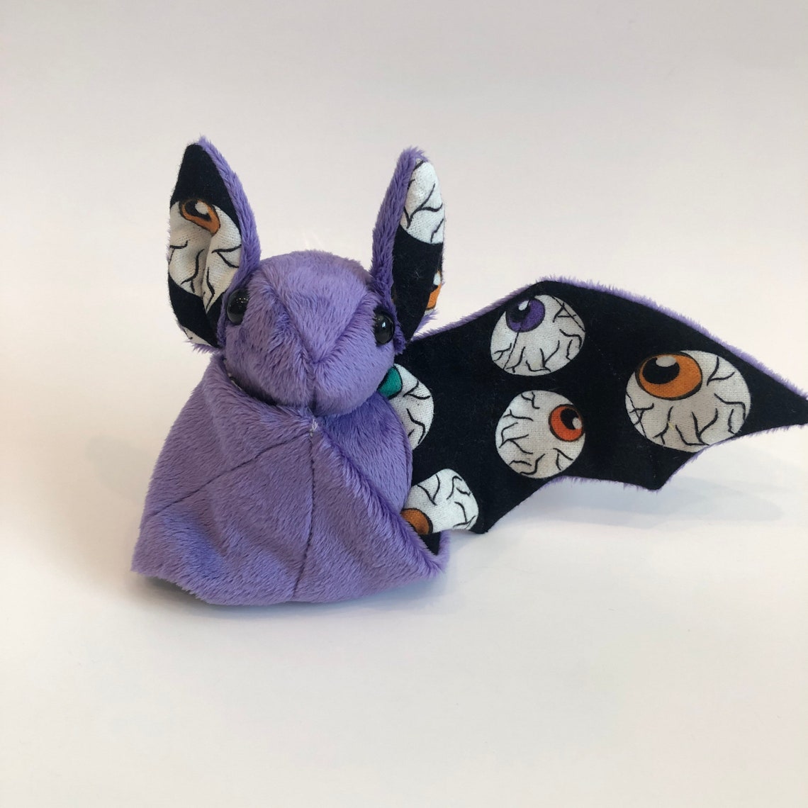 Glow-in-the-dark Eyeball Bat Purple Plush, Stuffed Animal, Softie - Etsy
