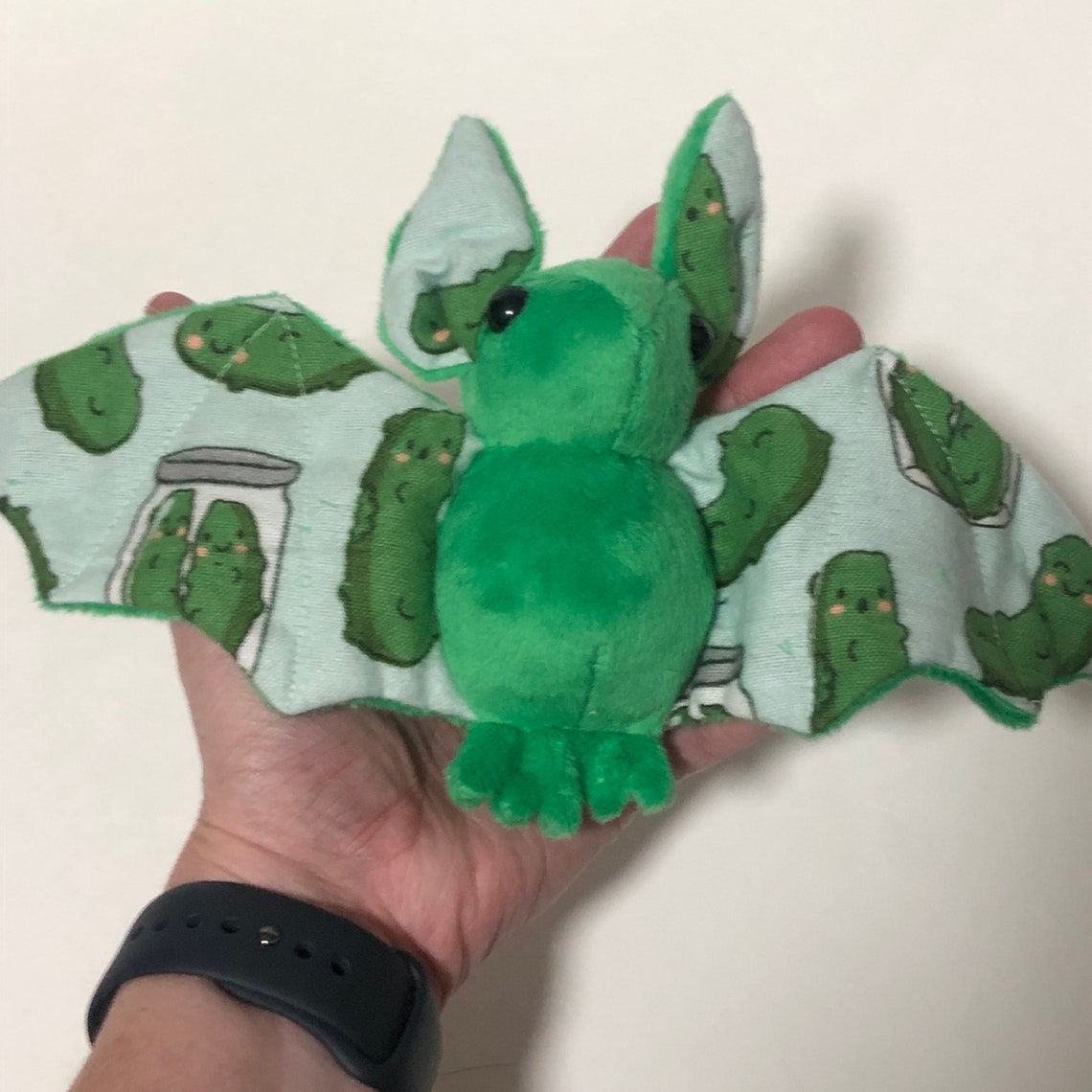 Green Pickle Bat Plush, Stuffed Animal, Softie - Etsy