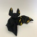 Black Lightning Bolt Bat Plush, Stuffed Animal, Softie - Etsy