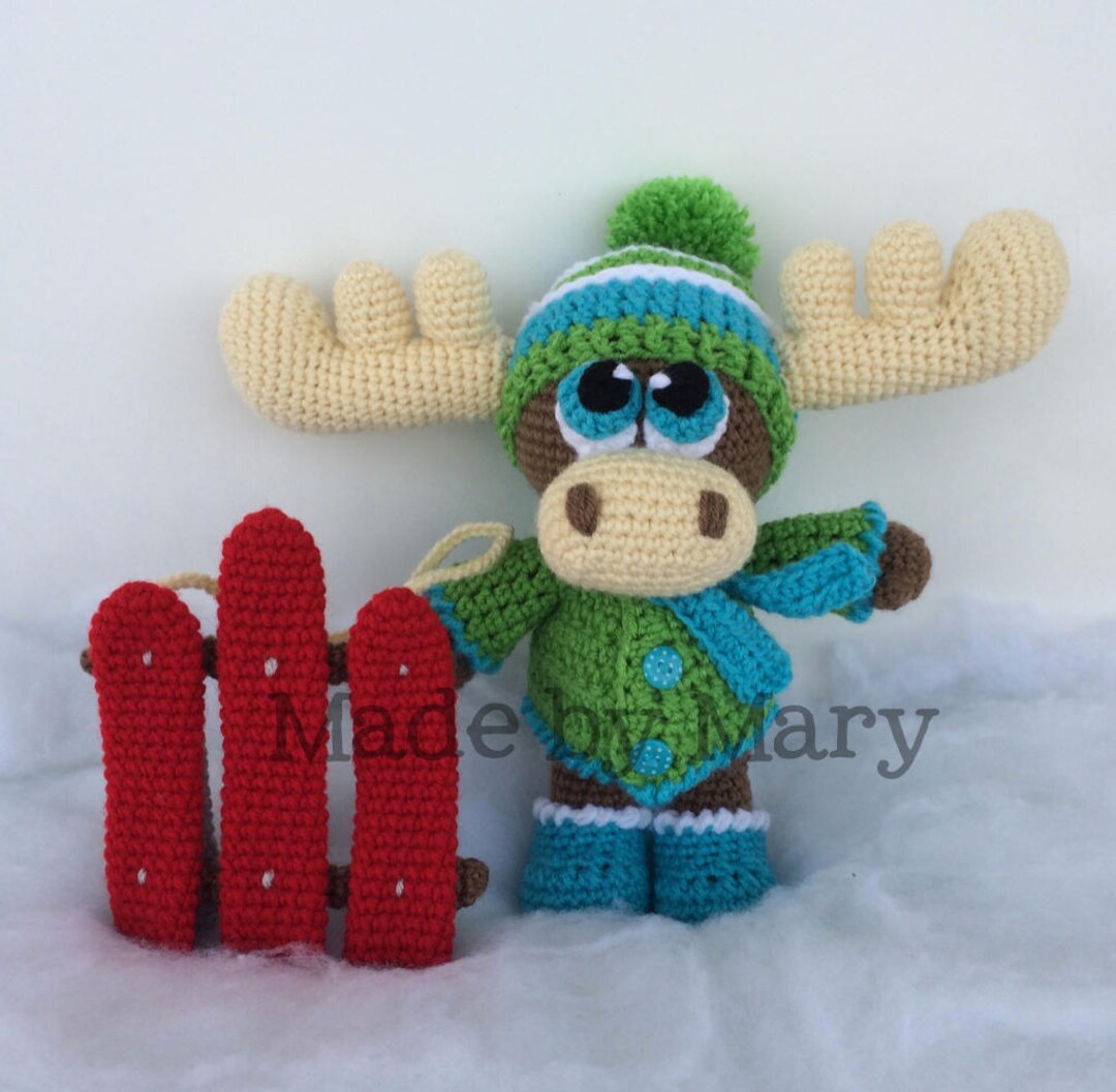 PDF PATTERN: Moose With Sled Amigurumi *crochet Pattern Only, Not ...