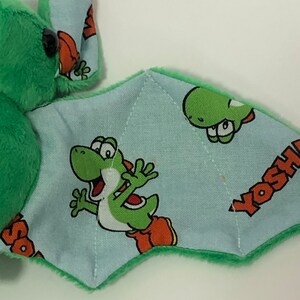 Green Yoshi Bat Plush, Stuffed Animal, Softie, Made From Licensed ...