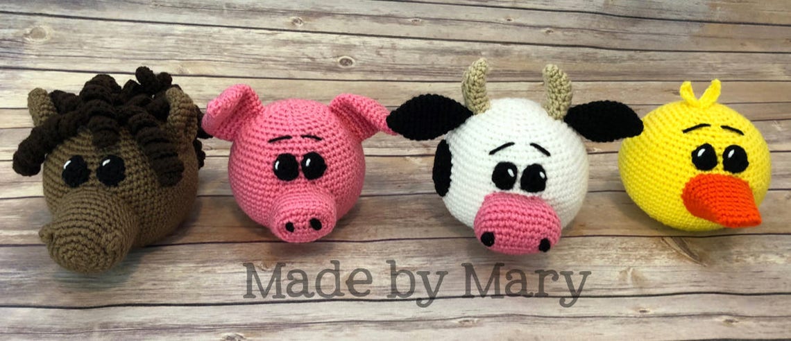 PDF PATTERN: Ring Stacker Farm Animals **crochet Pattern Only, Not ...