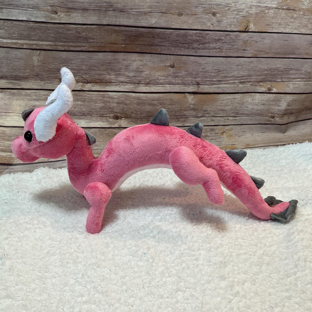 Pink Shoulder Dragon Travel Pillow Stuffed Animal, Travel Pillow ...