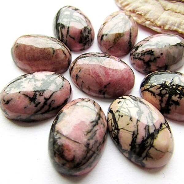 Rhodonite Cabochon - Etsy