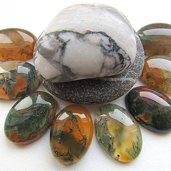 Moss Agate Cabochon - Etsy