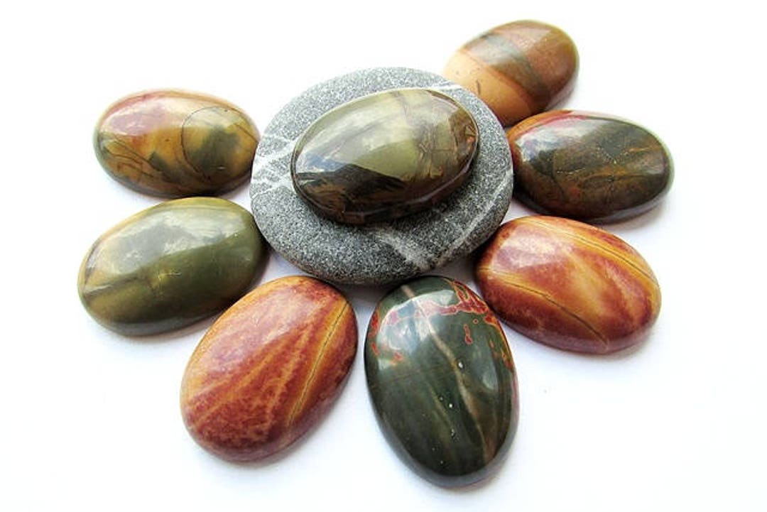Natural Picasso Jasper Cabochon 25 X 18 Mm Jasper Cabochon Natural ...