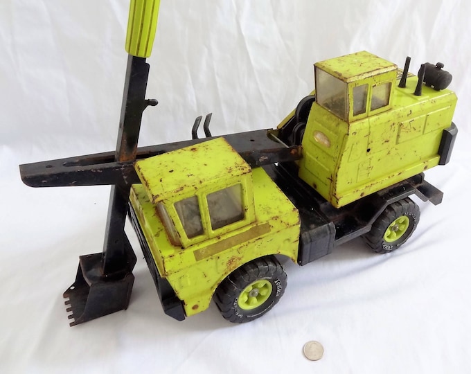 Vintage Tonka Truck Diesel Shovel Truck in Lime Euclid Green - Etsy