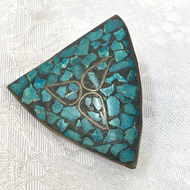Triangle Brooch - Etsy UK