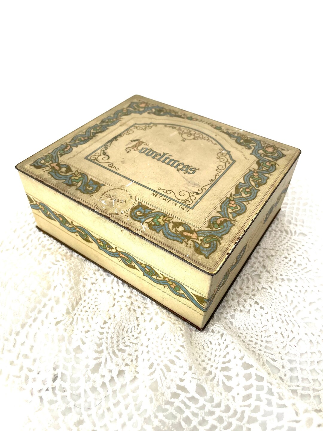 Vintage Tin Whitmans Chocolate Loveliness Container Storage Stash Box ...
