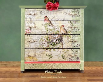 Hand Painted Dresser - Etsy