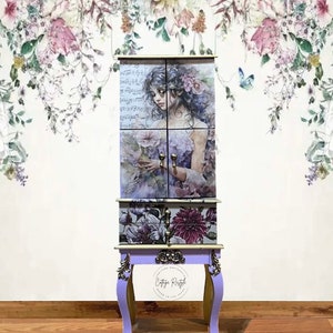 Lavender Lady Romantic Decoupage Tissue Paper 18lb Tissue Paper ...