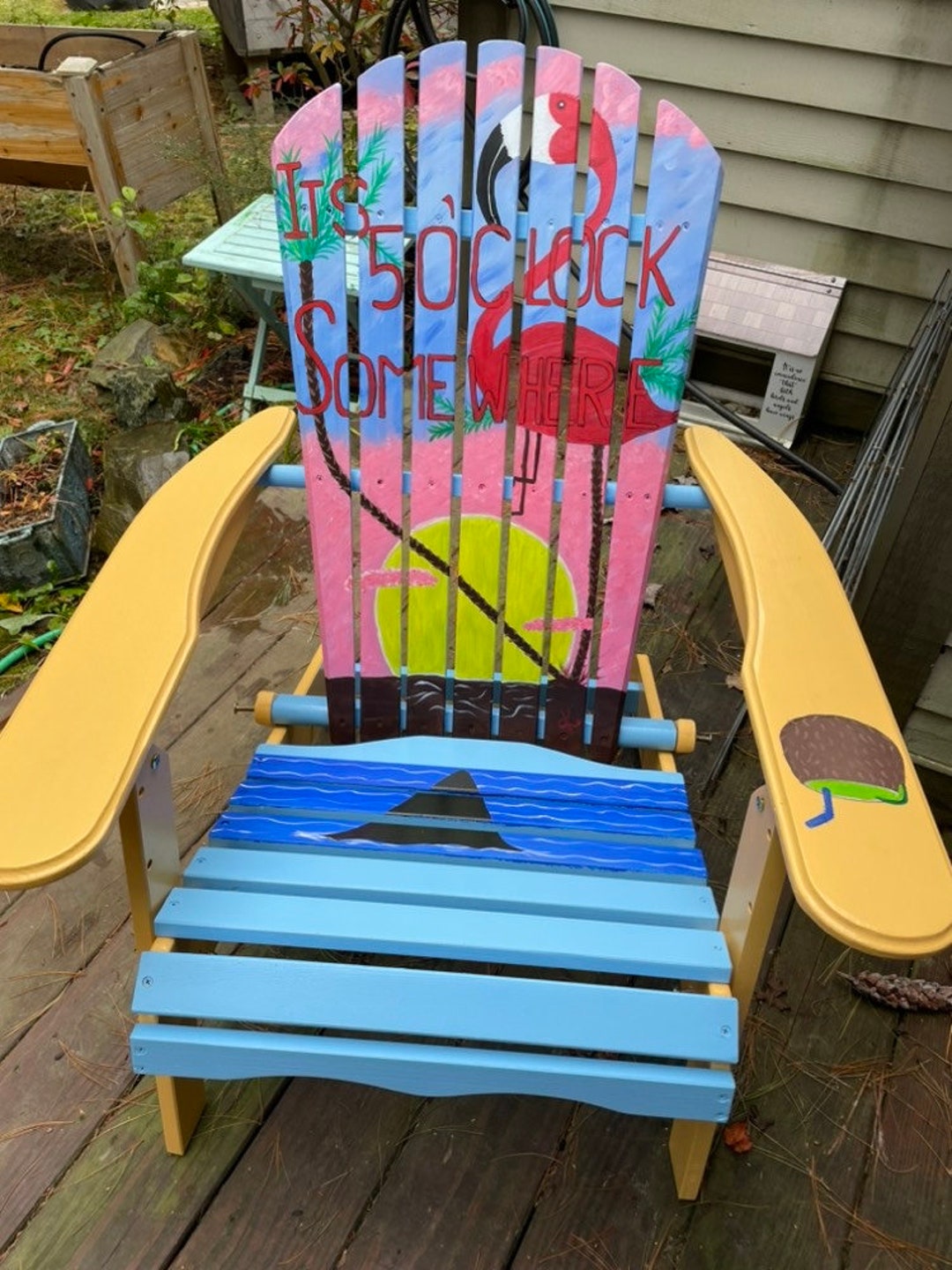 Adirondack Chair Custom Colors Margaritaville Beach Hand Painted Bright ...