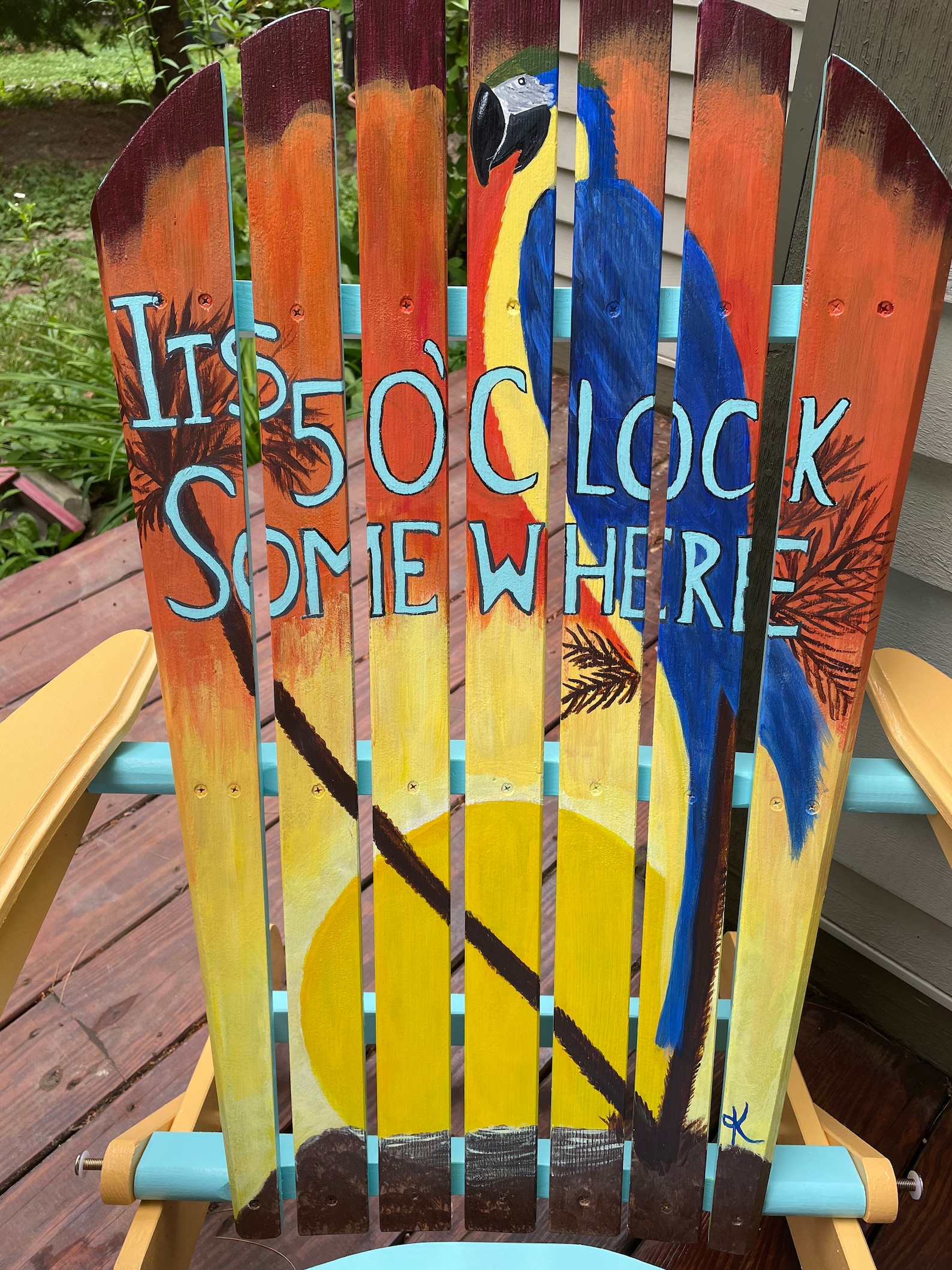 Adirondack Chair - Custom Colors - Margaritaville Beach - Hand Painted ...