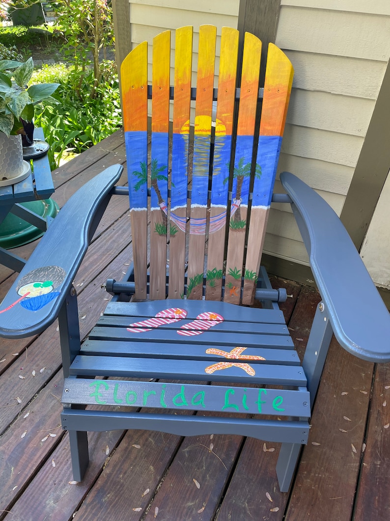 Adirondack Chair Tropical Fish Colorful Custom Color Aquarium - Etsy