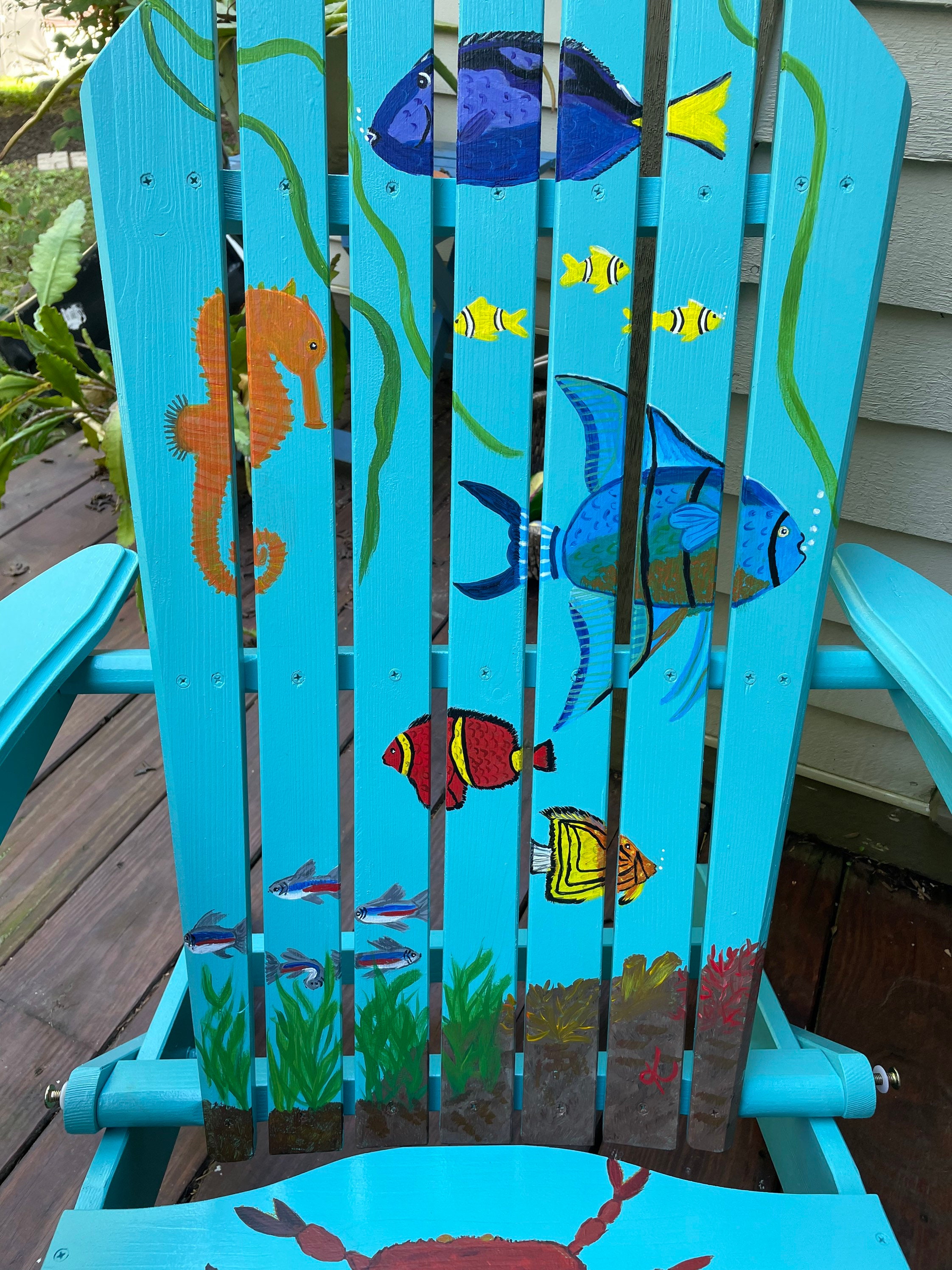 Adirondack Chair Tropical Fish Colorful Custom Color Aquarium - Etsy