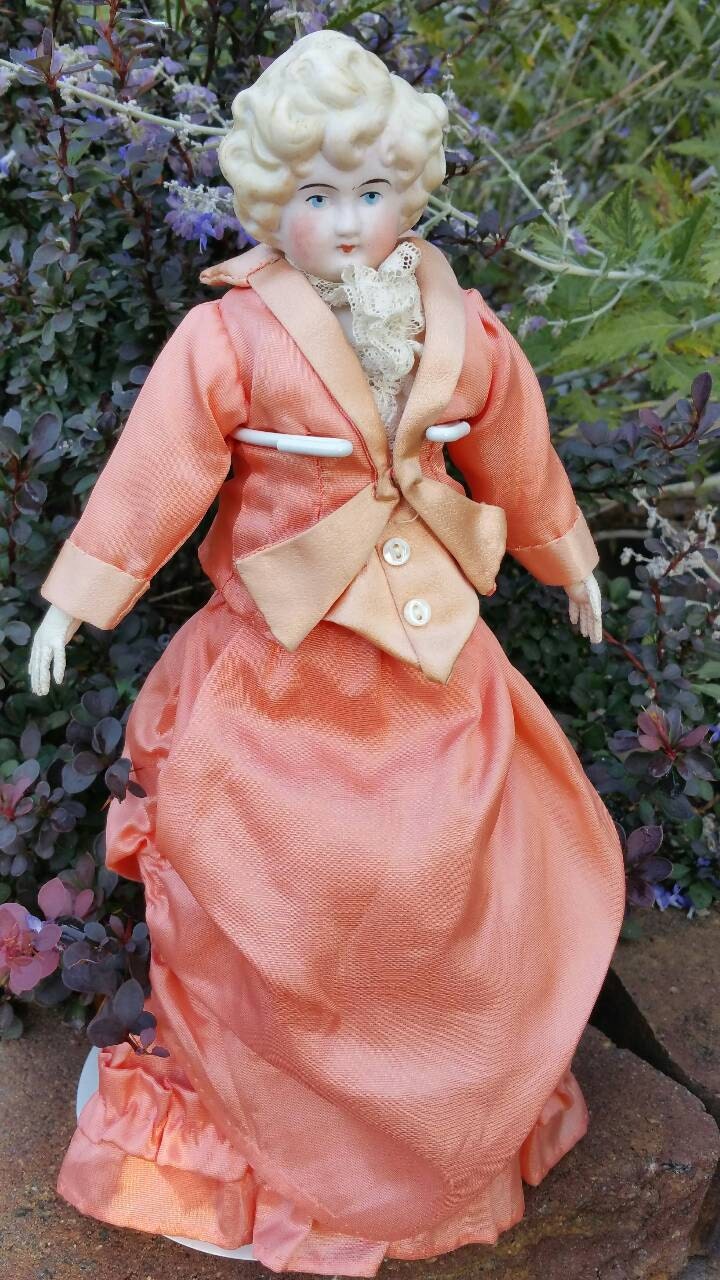 Antique Blonde German Parian Molded Hair Bisque Head Doll Etsy