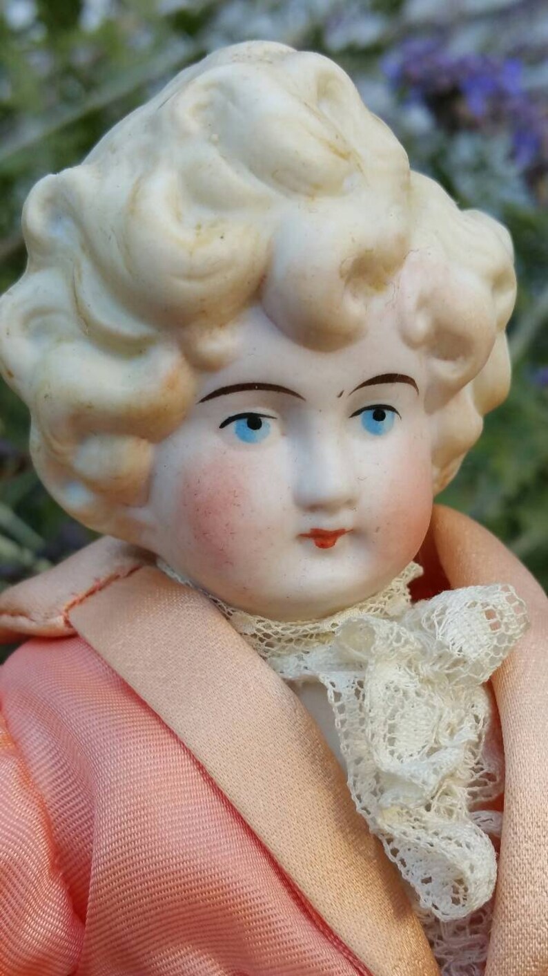 Antique Blonde German Parian Molded Hair Bisque Head Doll Etsy