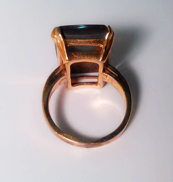 Vintage Picture Jasper and 10K Gold Filled Ring - Gem