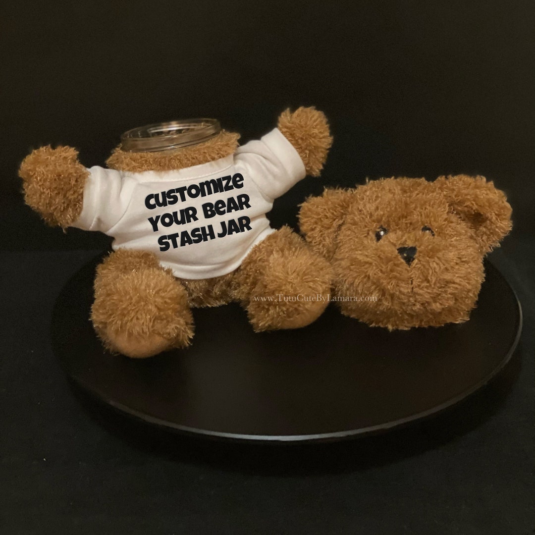 Custom Bear Stash Jar 8oz - Etsy